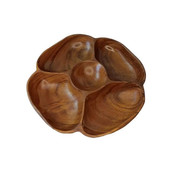 Monkey Pod | Dining | Monkey Pod Wood Hawaii Divided Five 5 Section ...